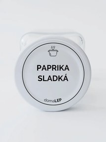 Samolepka na kořenky PAPRIKA SLADKÁ průhledná 5 cm tučné písmo