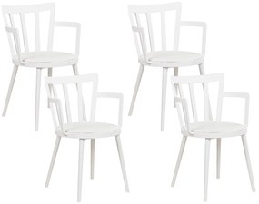Sada 4 jídelních židlí bílé MORILL Beliani