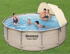 Bestway Bazén Power Steel s příslušenstvím a stříškou 396 x 107 cm [3202571]