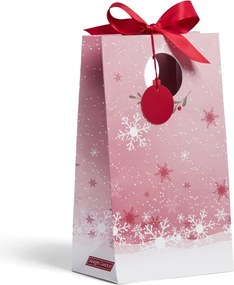 Yankee Candle dárková taška se stuhou Snow Globe Wonderland, 10 x 15 x 26 cm