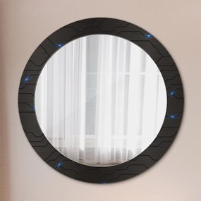 Kulaté dekorativní zrcadlo Futuristický abstrakt fi 70 cm