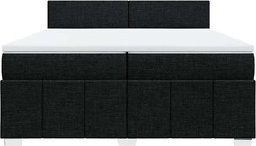 Box spring postel s matrací černá 200x200 cm textil 3287170