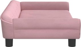 Pelíšek pro psy růžový 100 x 50 x 21 cm samet 172008