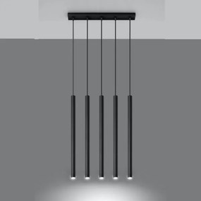 Sollux SL.0472 - Lustr na lanku PASTELO 5 5xG9/8W/230V černá
