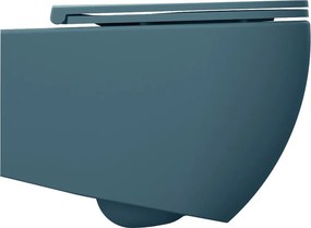 Isvea Isvea, INFINITY závěsná WC mísa, Rimless, 36,5x53cm, matná zelena Petrol, 10NF02005-2P