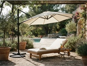 Krémový slunečník 300x300 cm Deluxe – Garden Pleasure