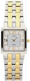 Dámské luxusní hodinky JVD steel J4034.3 s diamanty a safírovým sklem