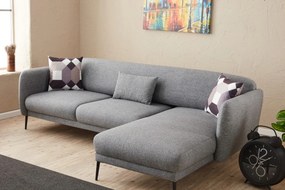 Hanah Home Rohová pohovka VENUS šedá pravá 825BLC2766