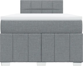 Box spring postel s matrací světle šedá 120x190 cm textil 3287007