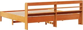 Postel bez matrace voskově hnědá 200 x 200 cm masivní borovice 3306878