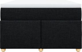 Box spring postel s matrací černá 120x190 cm textil 3285361