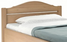 Zvýšená postel jednolůžko s úložným prostorem MARIA, masiv buk, rošt v ceně