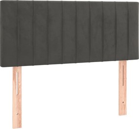 Box spring postel s matrací tmavě šedá 90x190 cm samet 3141396