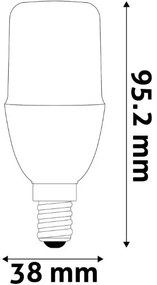 Prémiová LED žárovka E14 7W 806lm T38, denní, ekv. 60W, 3 roky