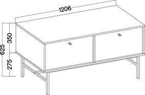FALCO TV stolek Tomila 302/3 Odstín: Eukalyptus