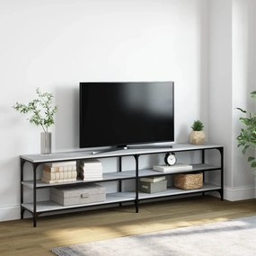 TV skříňka šedá sonoma 180 x 30 x 50 cm kompozitní dřevo a kov - Default Title