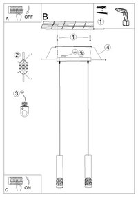 Sollux SL.1692 - Lustr na lanku LIRO 2xGU10/10W/230V bílá