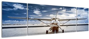 Obraz motorového letounu (170x50 cm)