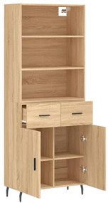 Skříň highboard dub sonoma 69,5 x 34 x 180 cm kompozitní dřevo - Default Title