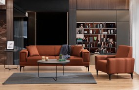 Hanah Home Třímístná pohovka HORIZON červenooranžová
