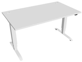 Elektr. nastavitelný stůl 140x80 - Hobis Motion MS 3 1400 Dekor stolové desky: bílá, Barva kovové podnože: bílá