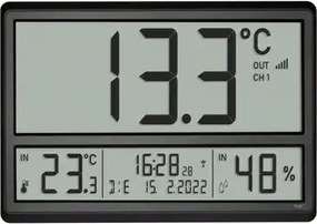 TFA 60.4523.01 - Nástěnné hodiny s vnitřní teplotou/vlhkostí a vnější