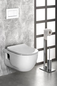 Sapho BRILLA závěsná WC mísa s bidet. sprškou, Rimless, 36,5x53 cm, bílá 100612