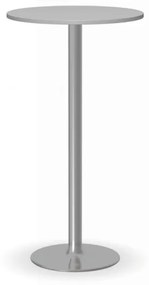 Koktejlový stůl OLYMPO II, průměr 600 mm, chromovaná podnož, deska šedá