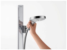 Hansgrohe Raindance Select S, sprchová souprava 120 3jet EcoSmart 9 l/min se sprchovou tyčí 900 mm a poličkou, chromová, HAN-27649000