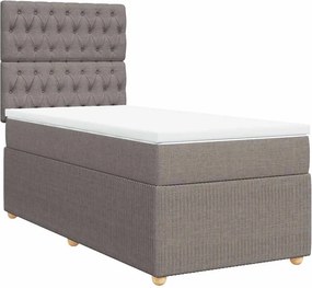Box spring postel s matrací taupe 100 x 200 cm textil 3291978