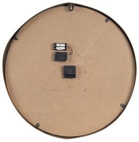 Černozlaté nástěnné hodiny s ozubenými kolečky - Ø 60*8 cm / 3*AA