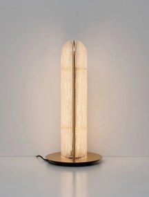 Kovová LED stolní lampa v mosazné barvě se skleněným stínidlem (výška 40 cm) Gloree – Nova Luce