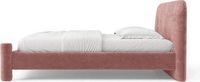 Růžová čalouněná dvoulůžková postel s roštem 140x200 cm Vera – Micadoni