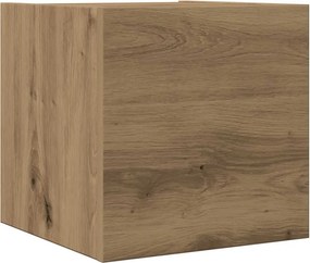 Sada 4 kusů nástěnné TV skříňka dub artisan kompozitní dřevo 3329156