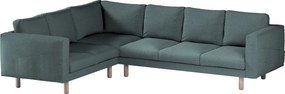 Potah na pohovku IKEA Norsborg rohová 5-místná barva modrá látka pletený vzor