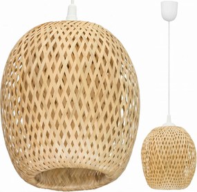 Závěsná lampa Boho bambusová 25 cm DMT50