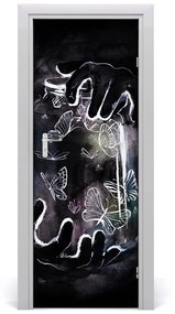 Samolepící fototapeta na dveře Motýli w słoiku 75x205 cm