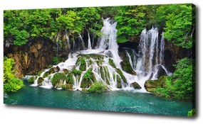 Wallmuralia Foto obraz na plátně Vodopád v horách 100x50