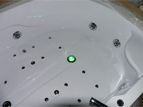 Terra Hydromasážní vířivá vana Carmen 631RH 180x120 s ohřevem vody, pravá