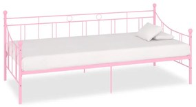 Rám denní postele růžový kov 90 x 200 cm,  284671 HangarStore.cz