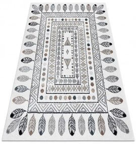 Dywany Łuszczów, Dětský kusový koberec Fun Teepee cream, 80x150, šedá, dětský pokoj