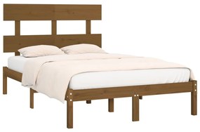 Rám postele medově hnědý masivní dřevo 120x190 cm malé 2lůžko,  3104646