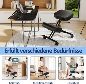 Costway Ergonomická podkolenní stolička se šikmým sedákem pro ortopedickou