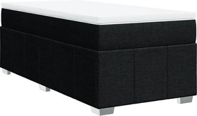 Box spring postel s matrací černá 90x200 cm textil 3285444