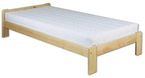 Dřevěná postel LK123, 100x200, borovice (Barva dřeva: Přírodní (lakovaná))