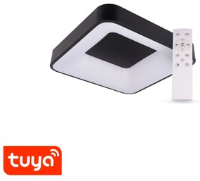 T-LED SMART Tuya LED svítidlo ZULU 32W CCT hranaté černé SMART Tuya LED svítidlo ZULU 32W CCT hranaté černé