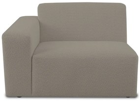Světle hnědý modul pohovky z textilie bouclé (levý roh) Roxy – Scandic