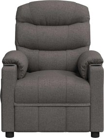 Elektrické polohovací křeslo tmavě šedé textil 3143492