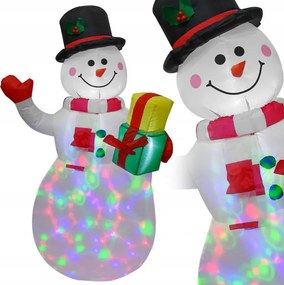 Nafukovací sněhulák s RGB LED projektorem 150 cm
