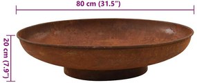 Přenosné ohniště 80 cm ocel 313345